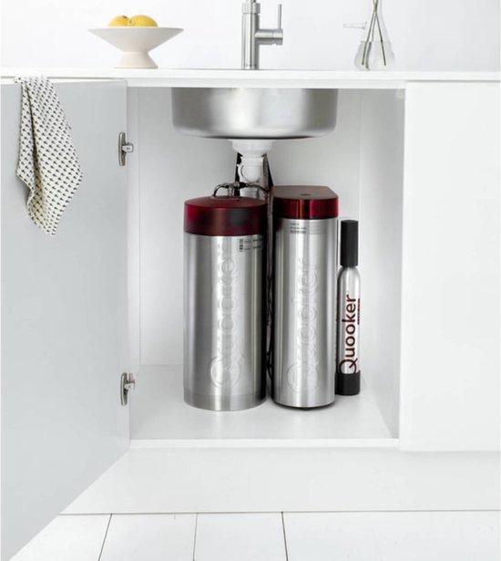 Quooker Classic Fusion Square messing patina met COMBI boiler en CUBE ...