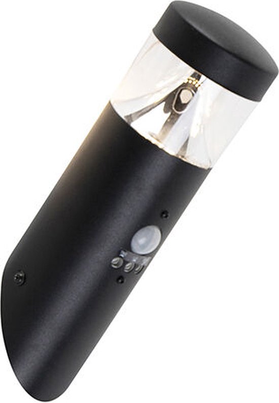 Lumière Wandlamp buiten met sensor Cateline Zwart - buitenlamp met ...