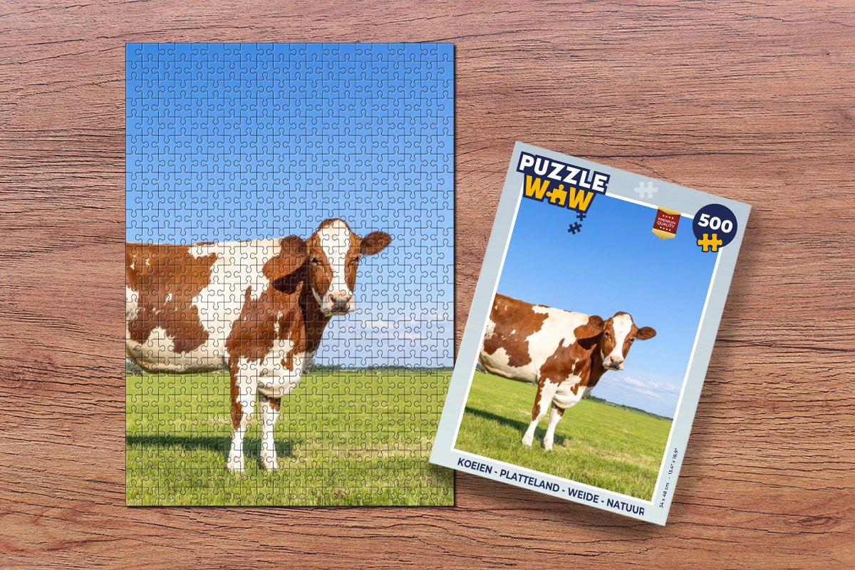 Puzzel Koeien - Boerderij - Gras- Natuur - Dieren - Legpuzzel - Puzzel ...