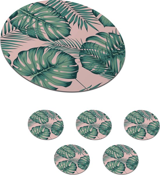 Onderzetters voor glazen - Rond - Bladeren - Roze - Patroon - Meisjes ...