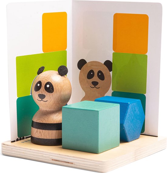 BS Toys Panda's Puzzel - FSC Hout - Vanaf 6 Jaar - 20 Puzzels - Train ...