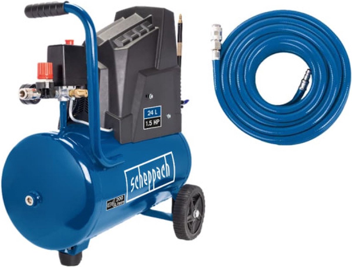 SCHEPPACH Compressor Pack - 24L - 1100W - HC30ox - Slang - 15m | bol.com
