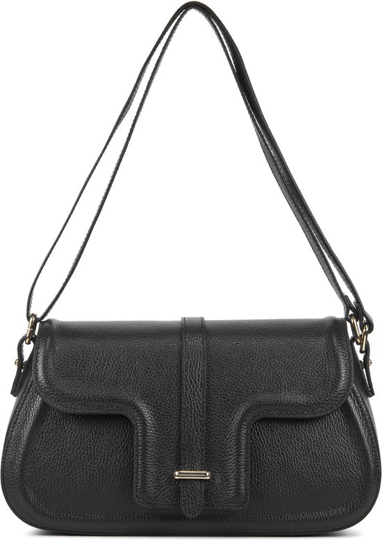 Lina Locchi Schoudertas Dames / Handtas - Leer - L1236 - Zwart | bol.com