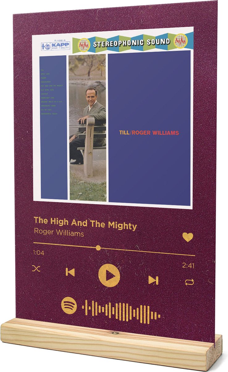 Songr Spotify Muziekbordje - The High And The Mighty - Roger Williams ...