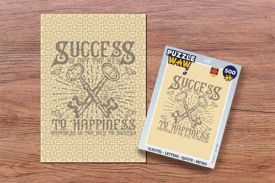 Puzzel Sleutel - Letters - Quote - Retro - Legpuzzel - Puzzel 500 ...