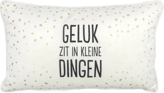 100% Leuk - Sierkussen – Geluk zit in kleine dingen | bol