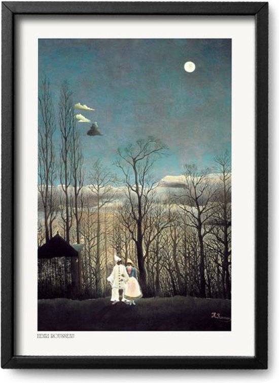 Poster Henri Rousseau - A4 - 21 x 30 cm - Inclusief lijst (Zwart ...