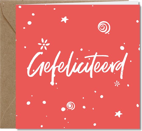 Tallies Cards - Gefeliciteerd - Color & White wenskaarten | bol