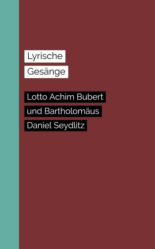 Lyrische Gesänge (ebook), Bartholomäus Daniel Seydlitz | 9783756230358 ...