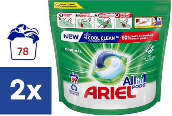 Ariel Regular All in 1 Pods - 2 x 39 pods | bol