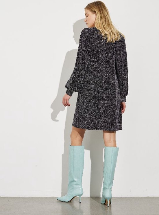 Zwart met zilveren glitterjurk Embry - mbyM - Maat M | bol.com