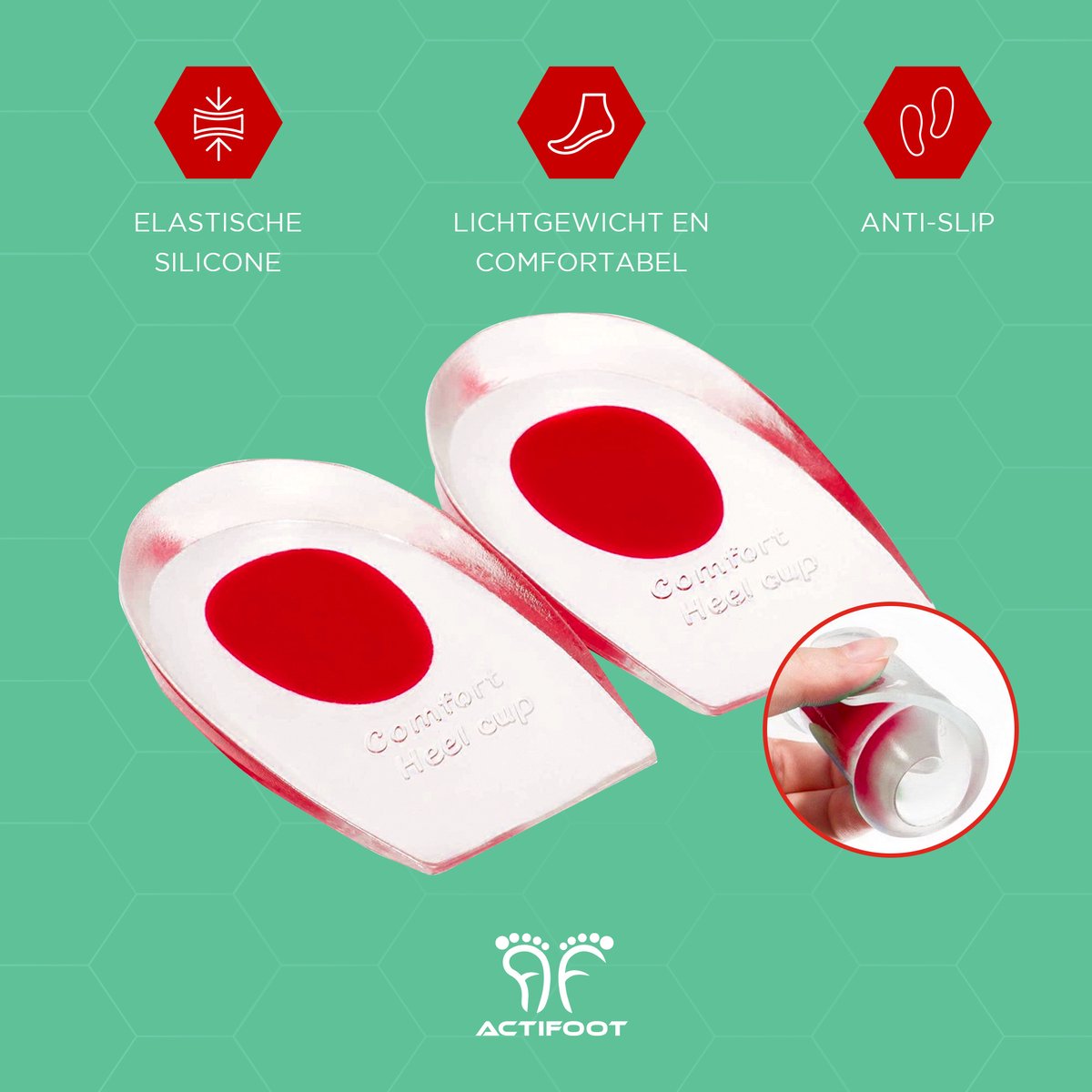 ActiFoot - Hielspoor Zooltjes - Hielbeschermers - Hiel zooltjes ...