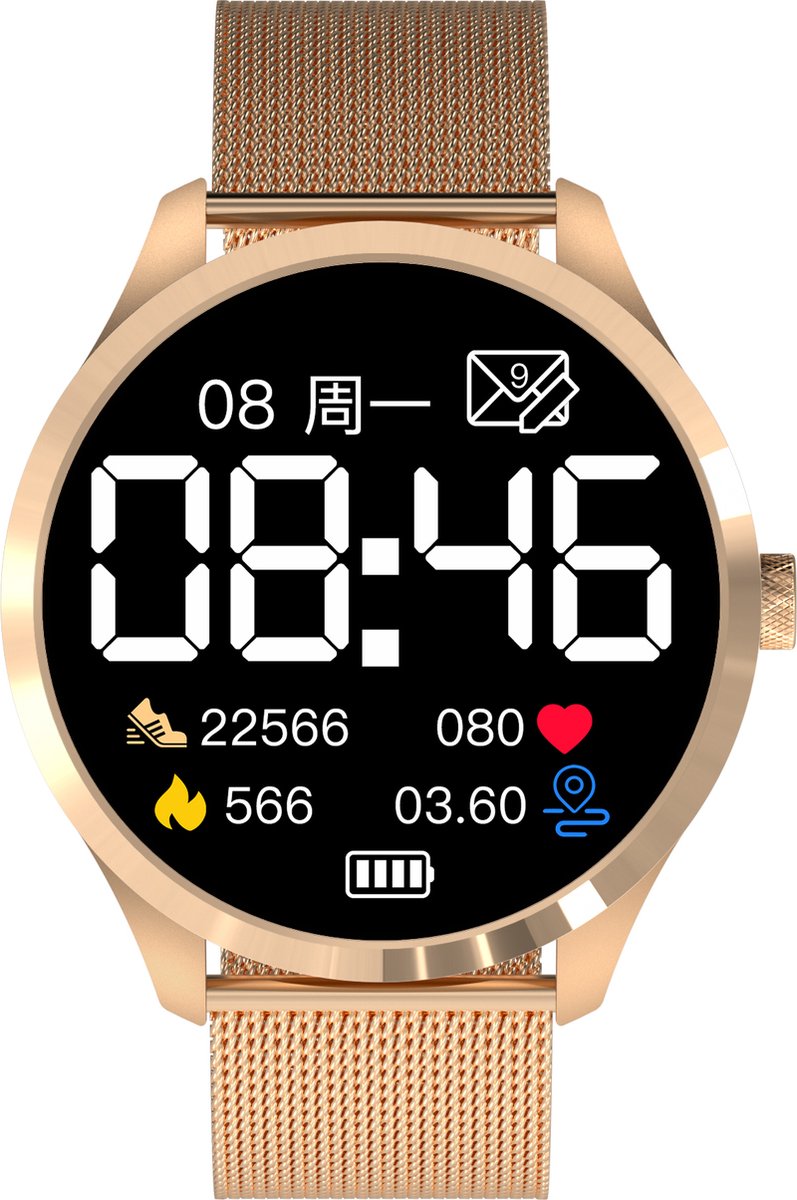 Belesy® Y6 Pro 2022 - Smartwatch Dames - Smartwatch Heren - Android ...