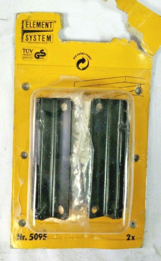 Home System 66258 wandhouders voor beslag met 2 haken, zwart, set van 2 ...