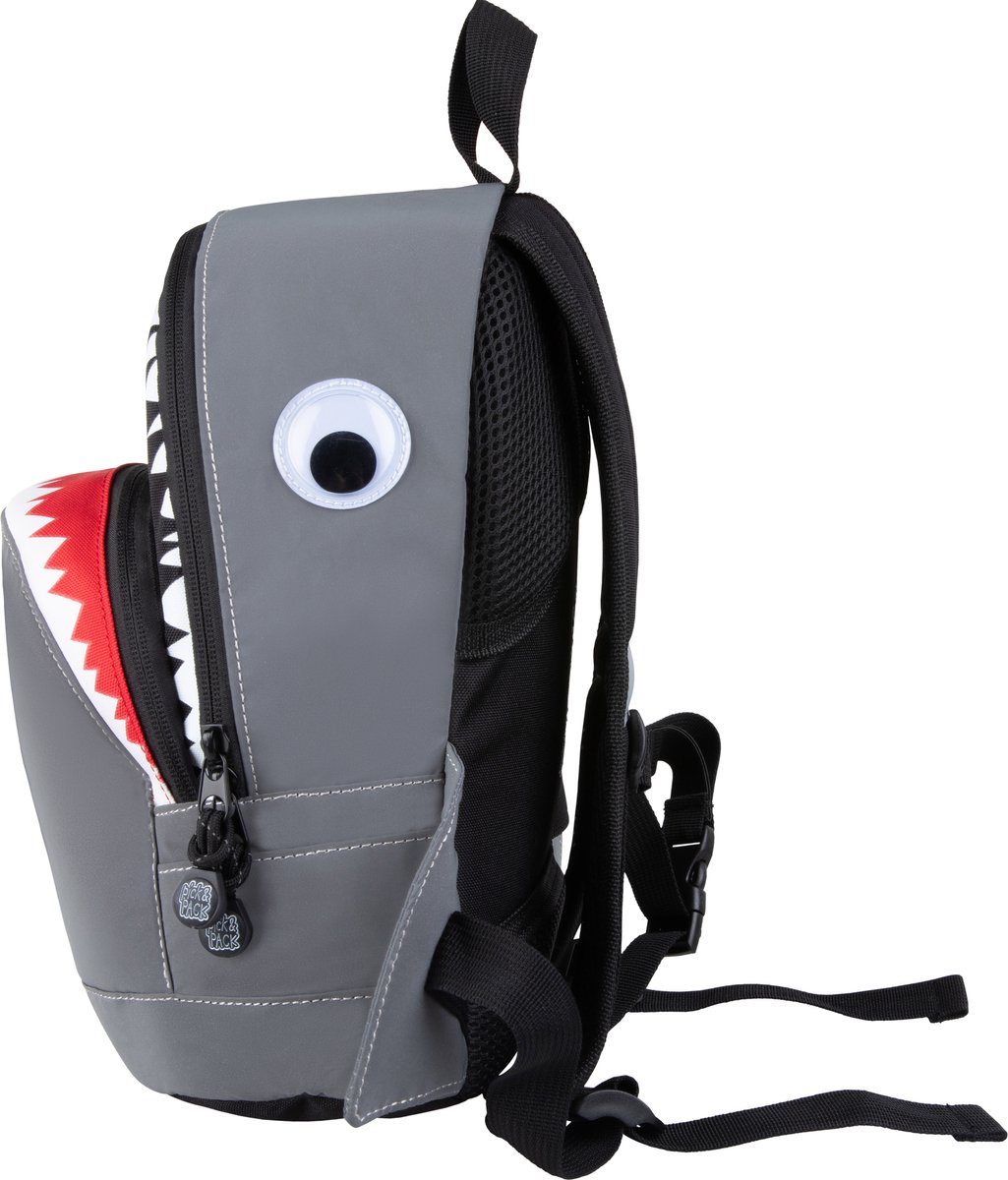 Pick & Pack Rugzak Haai - Shark Shape Backpack S Visible grey - Grijs ...