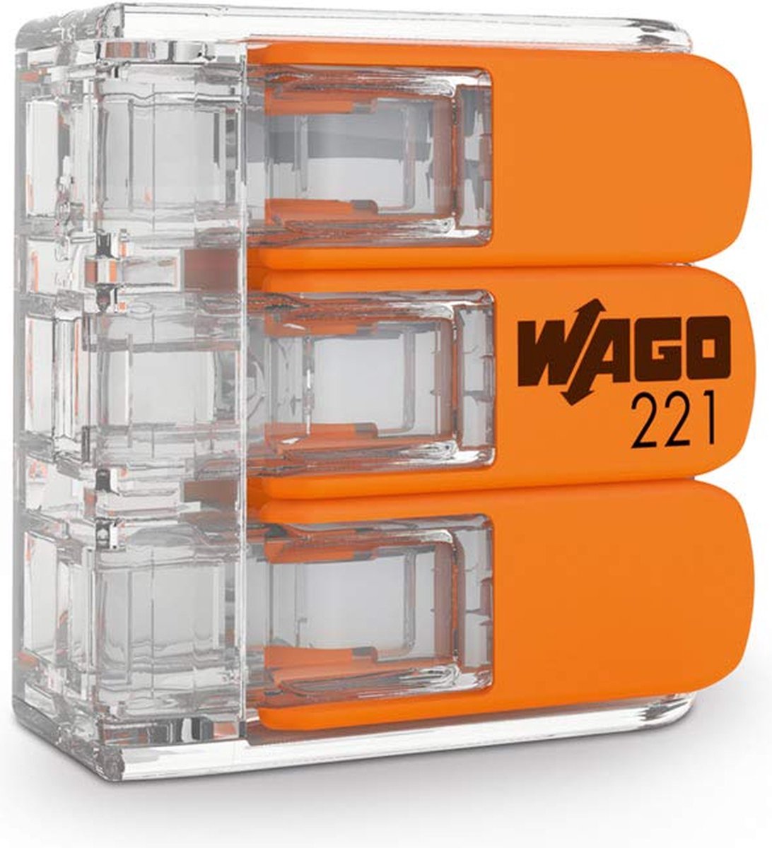 Wago 221-413 Compact-verbindingsklemmen - 3-geleiders - 25 Stuks - Met ...