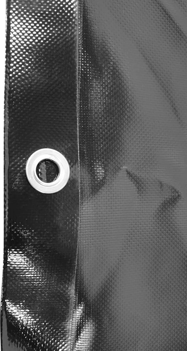 Jago- Afdekzeil zwart 650 g/m², 4 x 7 meter, waterdicht en scheurvast ...