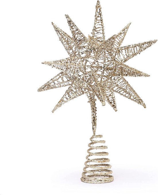 Deco Star Kerst - Kerstdecoratie ster gemaakt van metaal - Kerst ster ...