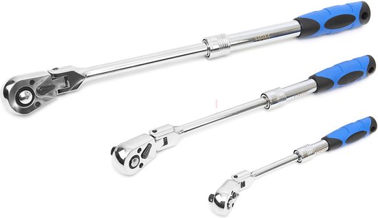 HBM 3 Delige Professionele Uitschuifbare Ratelset Met Kantelbare Koppen ...