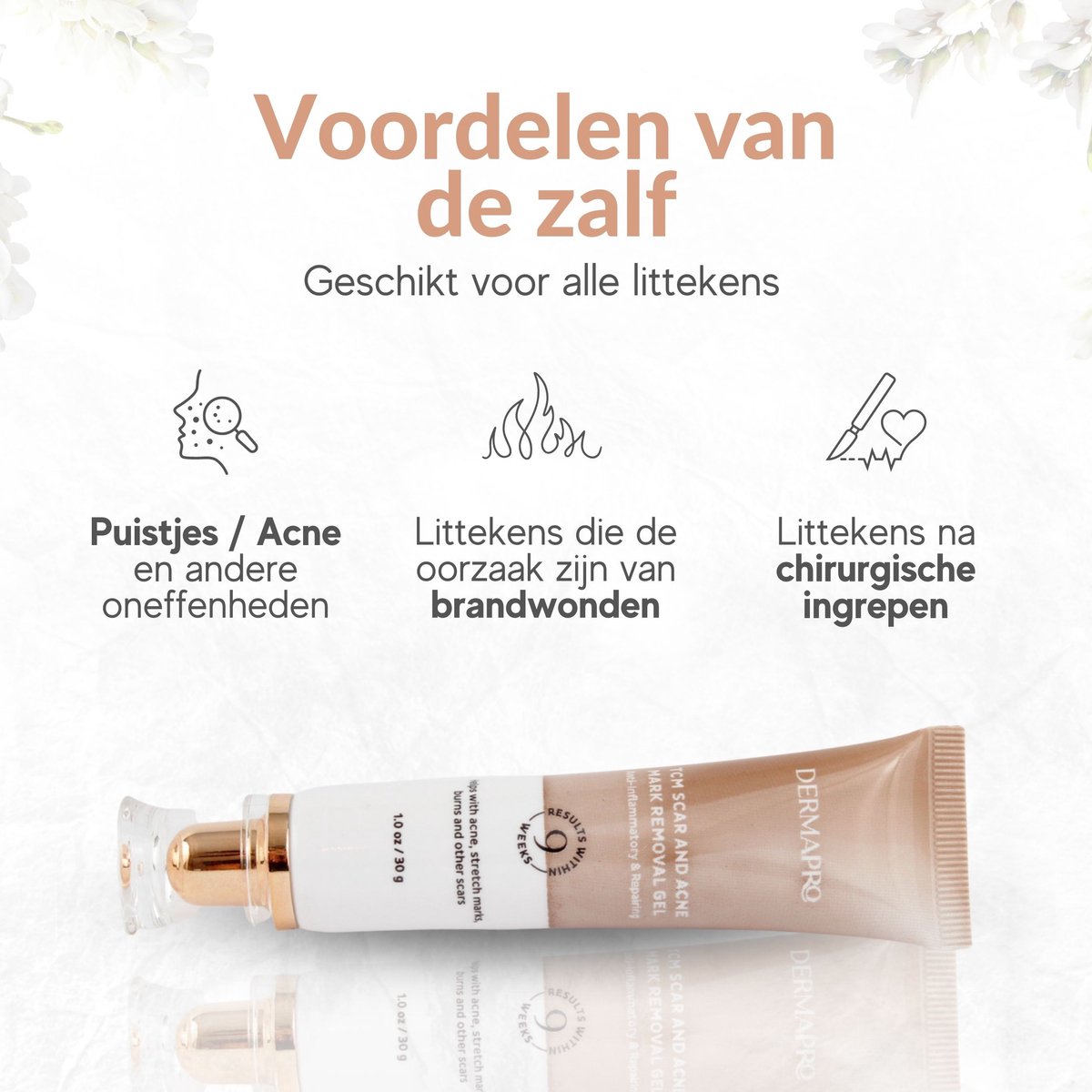 Dermapro Littekencrème 2 pack- Vermindert zichtbaarheid van Acné ...