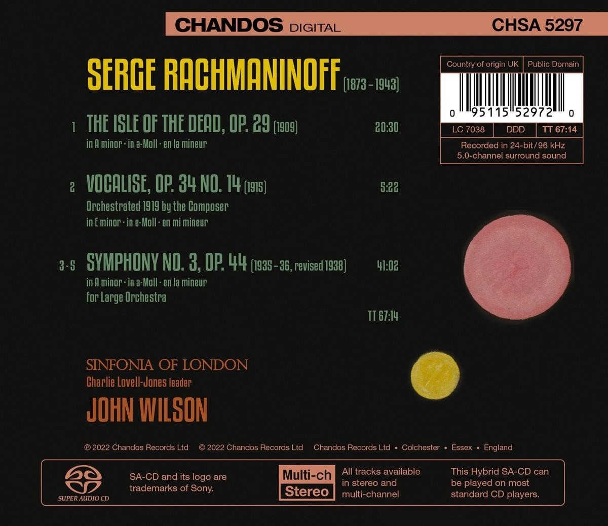 Sinfonia Of London, John Wilson - Rachmaninoff Symphony No. 3 & Isle Of ...