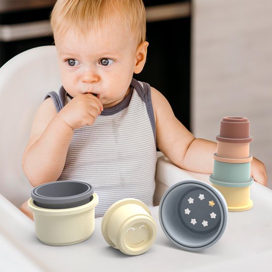 Mini Tudou - Tour à empiler - Silicone - Set de 8 - Figurines ...