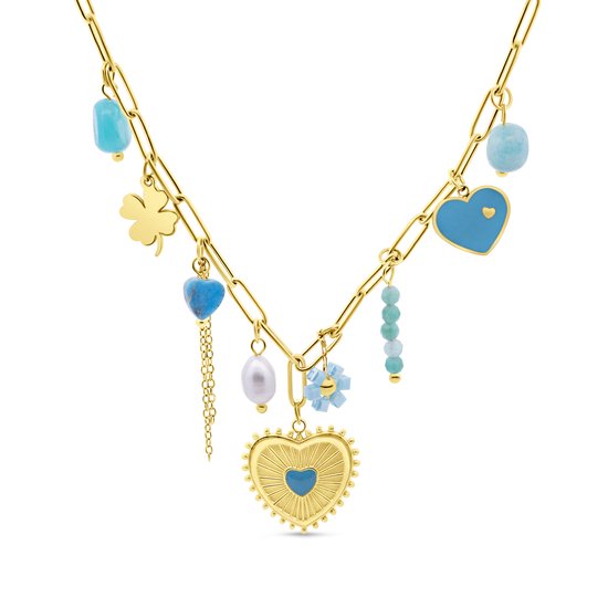 CO88 Collection - 8CN-26465 - platte schakelketting met bedels en ...