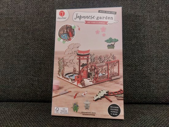 Houten Knutselset | Maak je eigen Japanse Tuin - Koi Pond & Bonsai | Inclusief verf | bol