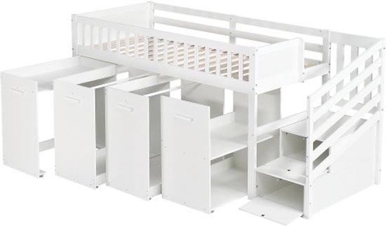 Gotagee hoogslaper, multifunctioneel bed, kinderbed met valbeveiliging ...