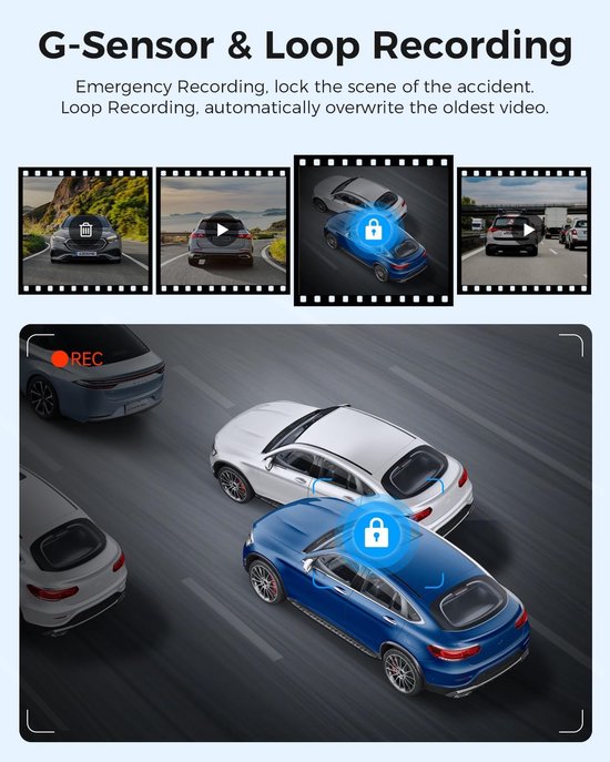 AZDome M63 Lite 1CH dashcam - Ultra 4K resolutie - Wifi - Parkeerstand ...