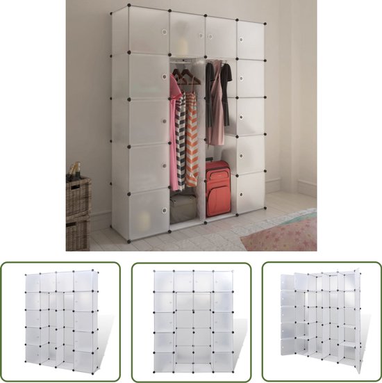 Modulaire kast wit - 14 compartimenten Witte Kast - Modulaire Kast ...