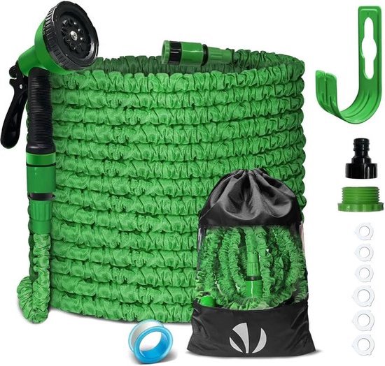 Tuinslang 30 meter Flexibele Tuinslang 30m Flexibele Waterslang Rekbaar ...