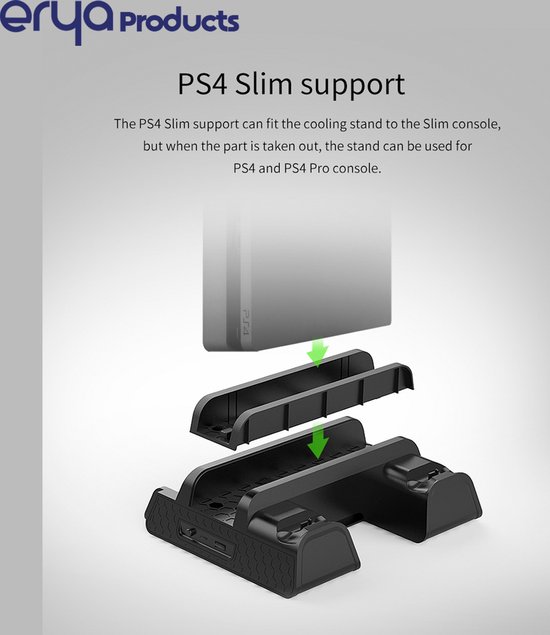 DOBE PS4 Slim Pro Multi-functional Charging & Cooling Stand (TP4-882 ...
