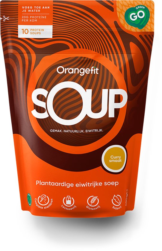 Orangefit Protein Soup - Vegan Plantaardige Eiwitrijke Soep - 450g (10 ...