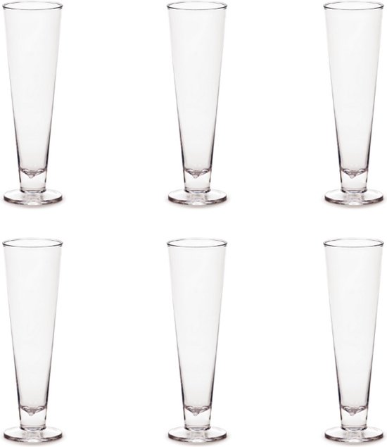 By Caryl Plastic Bierglazen – Set van 6 stuks - 375 ml - Onbreekbaar en Veilig voor... | bol