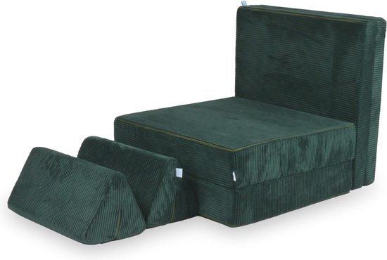 XXL Modulaire bank - Speelsofa- Rib - Emerald Standaard | bol