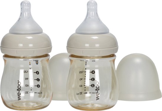 We-Too Standaardfles PPSU - 160 ml - Oatmeal - 2-pack | bol