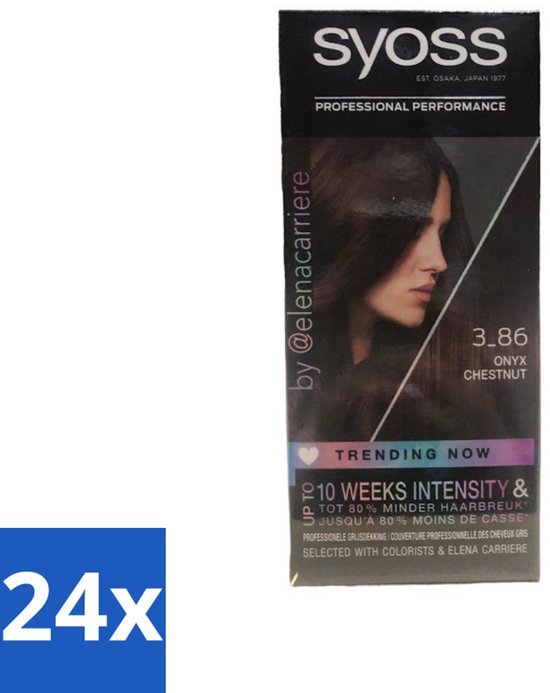 Syoss - Haarverf - 3-8 Donker Goudbruin - 1 Haarkleuring - Voordeelverpakking - 24 stuks | bol
