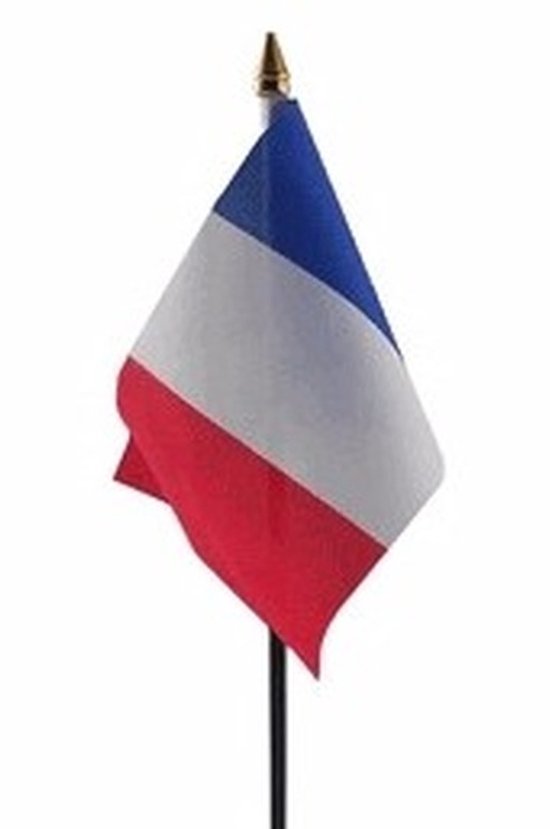 Frankrijk - 10x - mini vlaggetje van 10 x 15 cm op stokje - Landen vlag ...