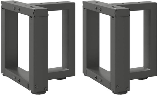 vidaXL Salontafelpoten - T-vormig - Staal - Antraciet Salontafel Potten ...