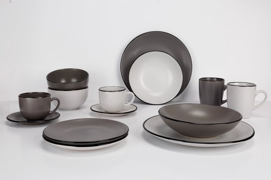 Cosy & Trendy Mokken met Oor Speckle Grijs – 350 ml – 6 stuks – Bevat 6 ...