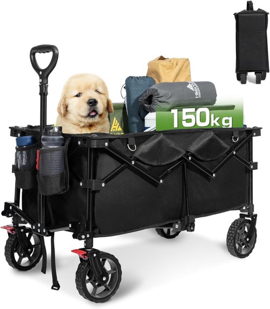 Bolderkar kinderenvervoer - Bolderkar - Opvouwbaar - Bolderwagen - Transportkar -... | bol