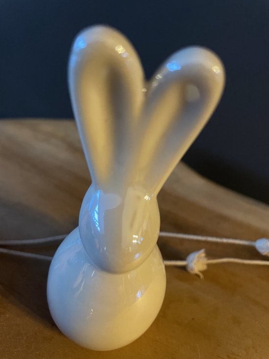 Paashaasje mini | Parelmoer crème wit | Paasdecoratie | Pasen | Beeld ...