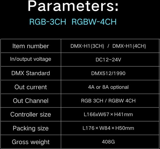 4-kanaals Stage Light Decoder RGBW RGB Verlichting met Led Controller ...