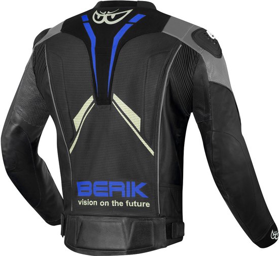Berik Street Pro Evo Zwart Grijs Leren Motorjas - Maat 52 - Jas | bol
