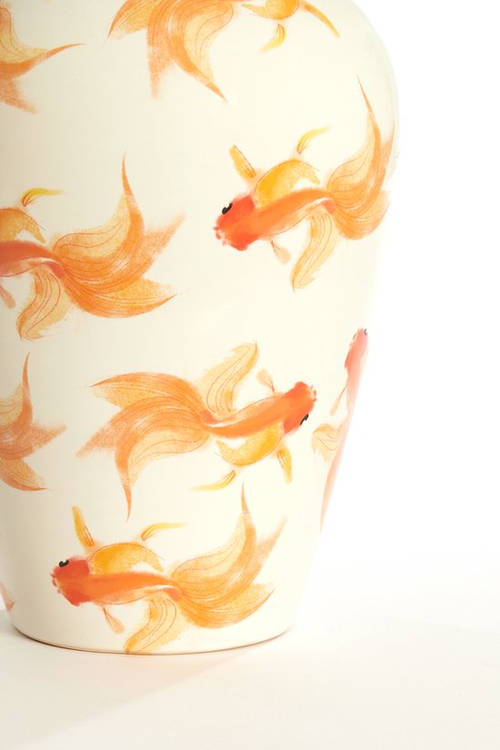 Light & Living - Vaas FISH - Ø20.5x30.5cm - Wit | bol