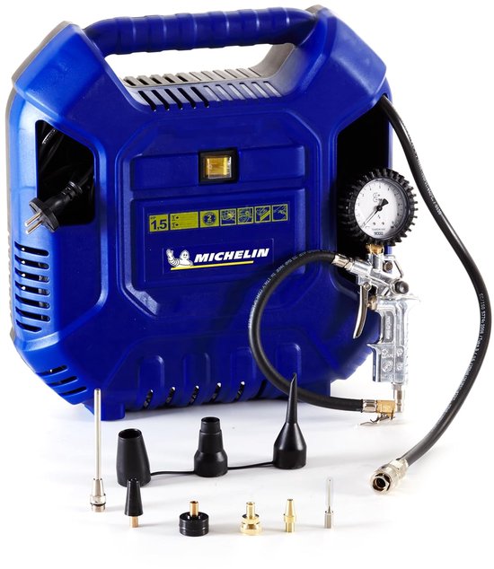 Draagbare compressor voor banden met opblaaspistool en accessoires ...