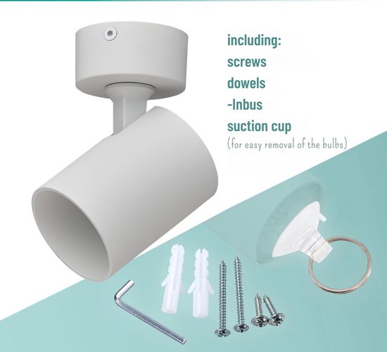 Plafondspot - LED Spotlight - Draaibaar - 1 stuk - Wit | bol