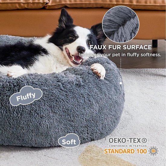 Hondenbed Groot Donut - Diameter 91 cm Hondenmand voor Grote Honden ...