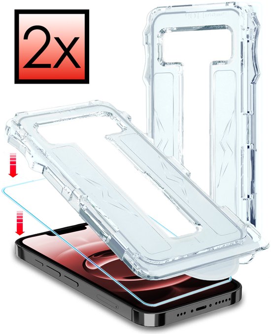 Screenprotector Geschikt voor iPhone 16e Screenprotector Met Montage Frame Hybrid... | bol
